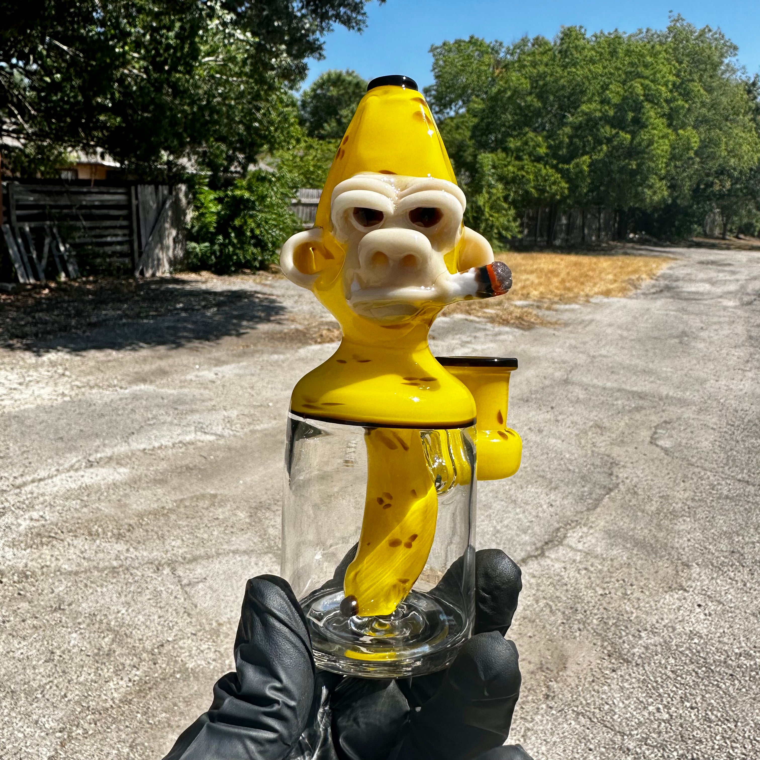 Catalyst Glass - Banana Smokin' Chimp Rig – Alien Smoke & Vape Shop